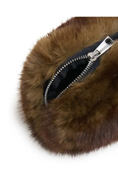 Apparis Noor Faux Fur Pouch - Mink