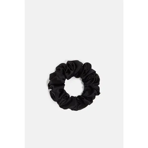 DORE & ROSE 23 Momme Mulberry Silk Scrunchie - Black