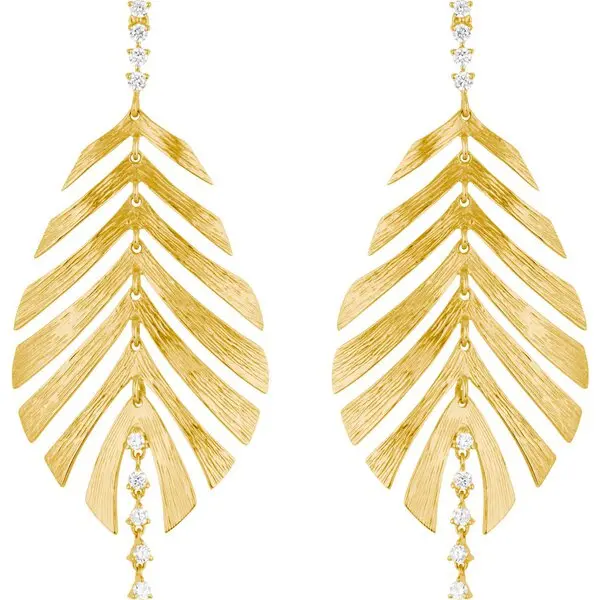 Hueb Bahia Estelar Diamond Drop Earrings - Yellow Gold