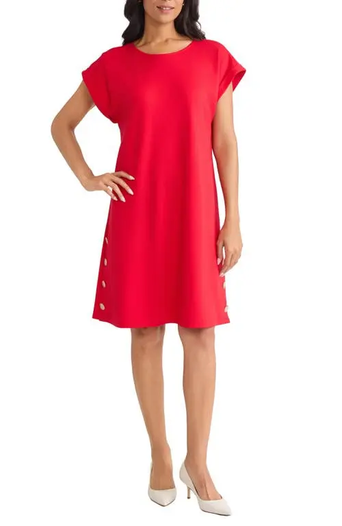 Jones New York Side Button Swing Dress