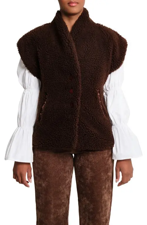 THE LULO PROJECT Faux Shearling Vest