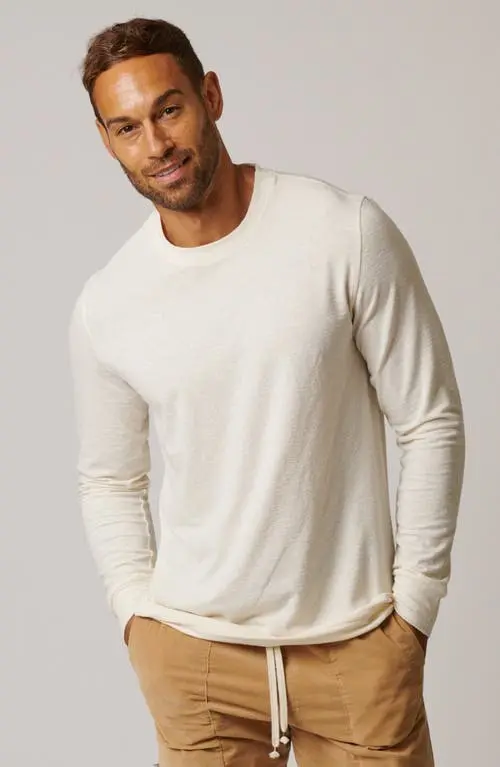 LEISURE LAB Long Sleeve Slub T-shirt - Cream