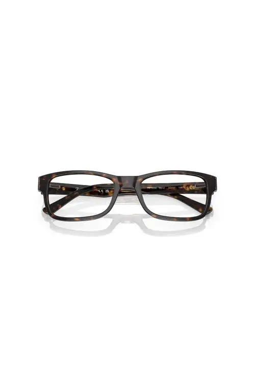 Ray-ban 52mm Square Optical Eyeglasses With Tortoiseshell Acetate Full Rim - Tortoise