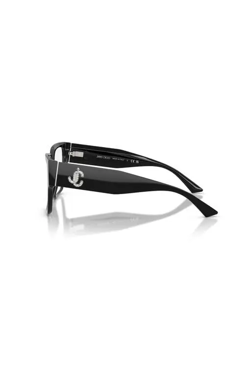 JIMMY CHOO Square Acetate Eyeglasses - Black