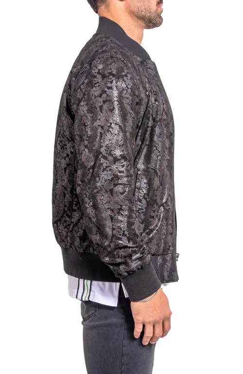 MACEOO Ascension0010 Foil Print Leather Jacket