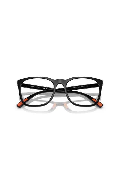 Polo Ralph Lauren 54mm Rectangle Optical Glasses - Black