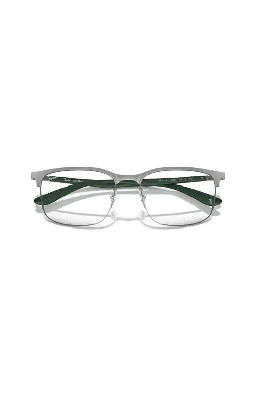 Ray-ban 57mm Square Optical Glasses - Grey