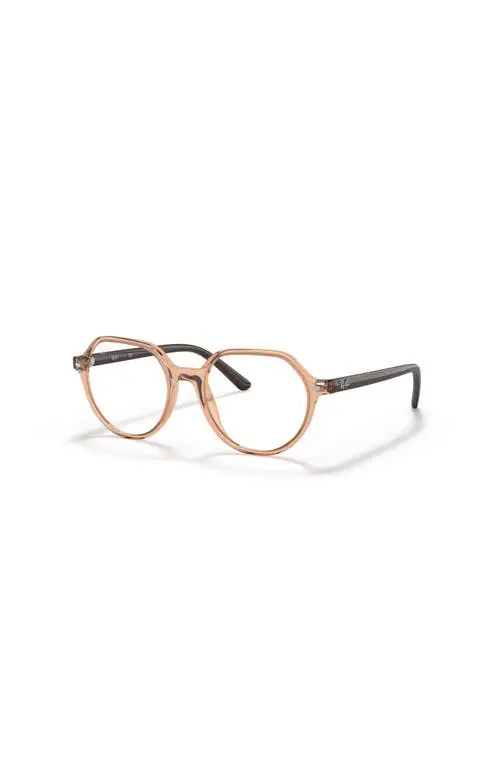 Ray-ban 47mm Square Optical Glasses - Brown