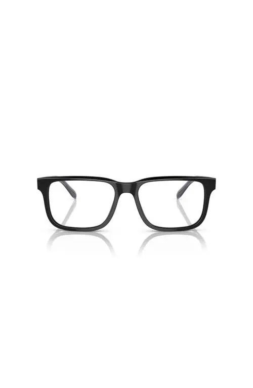 Emporio Armani 53mm Rectangle Eyeglasses - Black