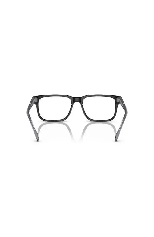Emporio Armani 53mm Rectangle Eyeglasses - Black