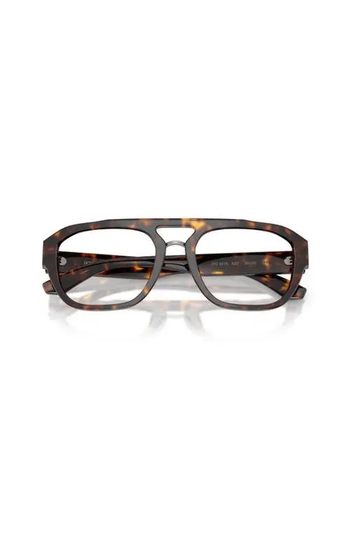 Dolce & Gabbana Pilot Acetate Eyeglasses - Tortoise