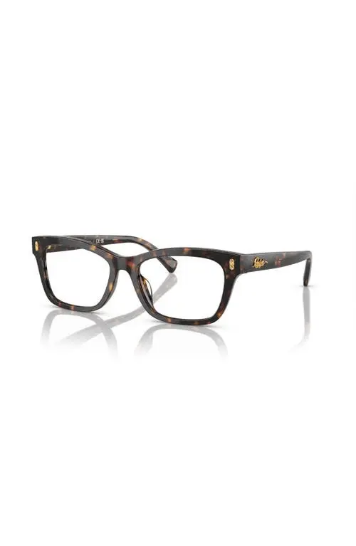 Ralph Lauren 52mm Rectangle Optical Glasses - Tortoise