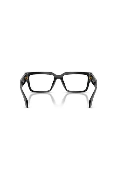 Versace 55mm Rectangle Optical Glasses - Black