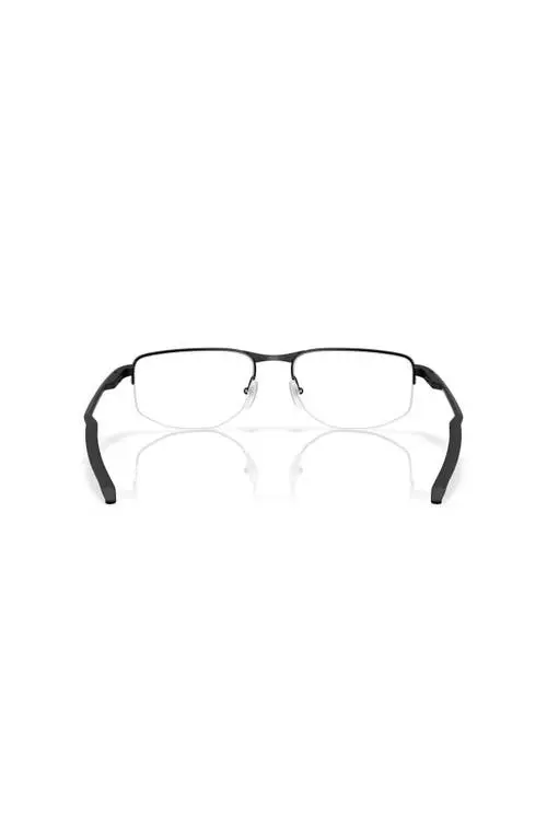 Oakley 56mm Rectangle Optical Glasses - Black