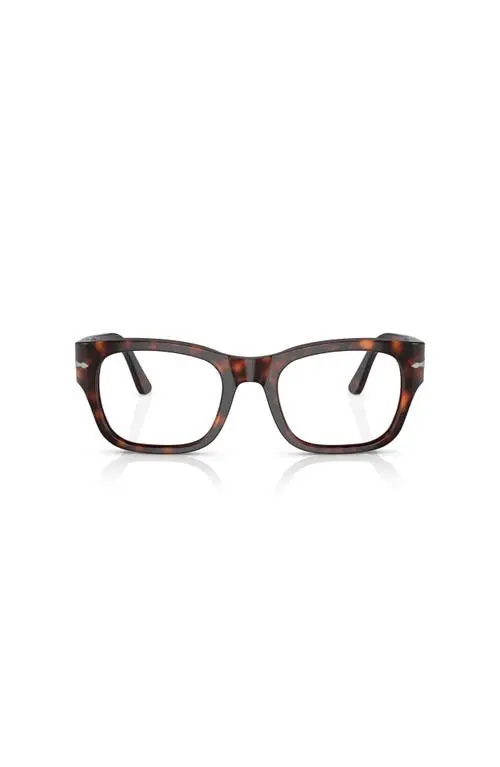 Persol Rectangle Acetate Full Rim Eyeglasses - Tortoise