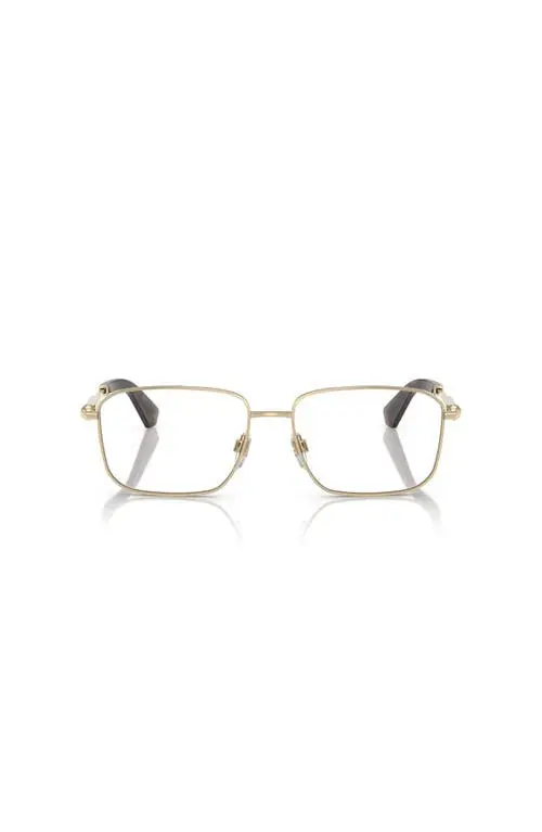 Burberry 54mm Rectangle Optical Glasses - Gold