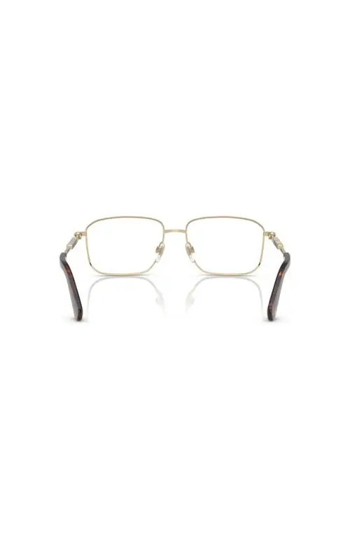 Burberry 54mm Rectangle Optical Glasses - Gold