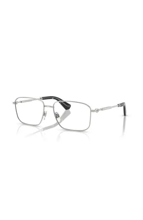Burberry 54mm Rectangle Optical Glasses - Silver