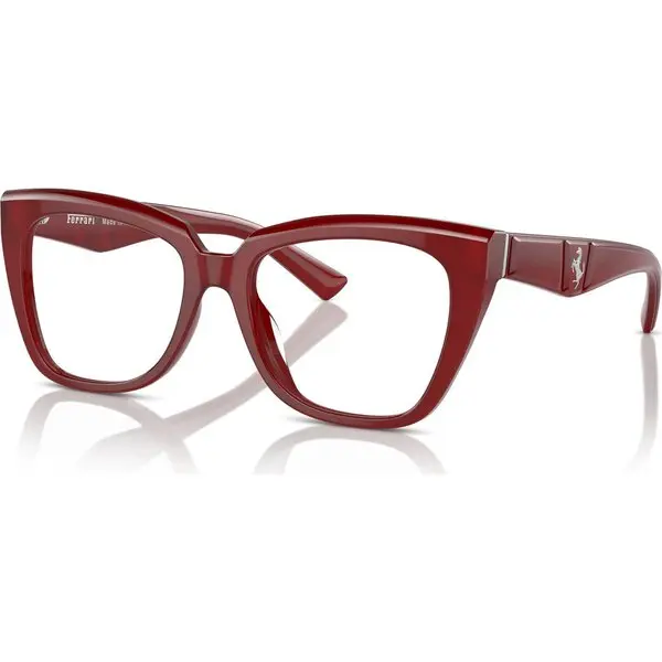 FERRARI 52mm Square Optical Glasses - Red
