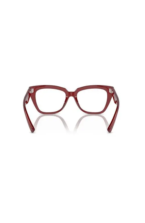 FERRARI 52mm Square Optical Glasses - Red