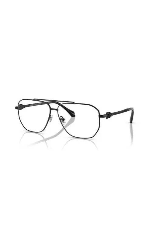 Versace 57mm Square Optical Glasses - Black