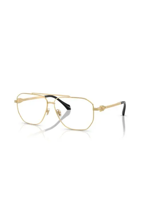 Versace 57mm Square Optical Glasses - Gold