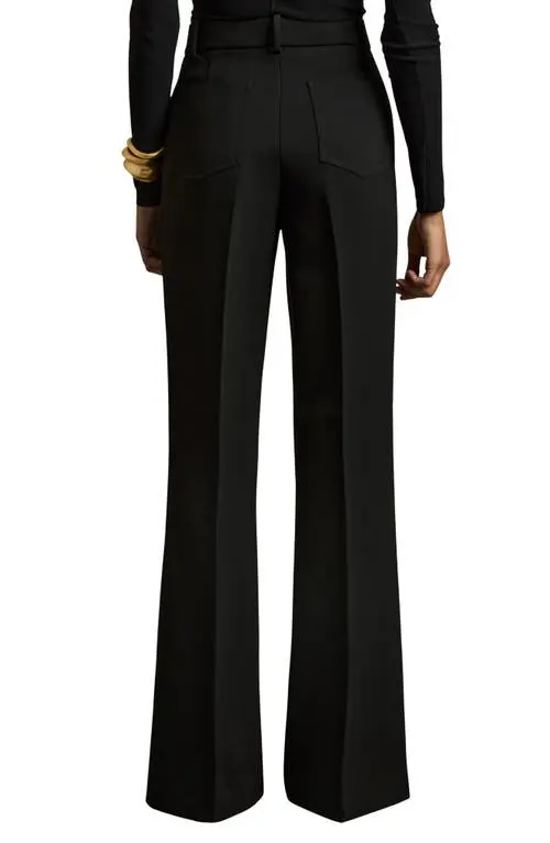 REISS Priya Patch Pocket Wide-leg Pants - Black