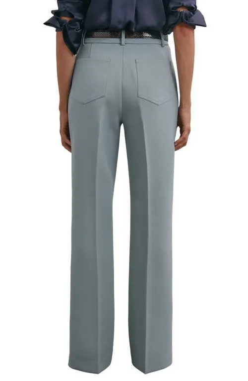 REISS Priya Patch Pocket Wide-leg Pants - Blue