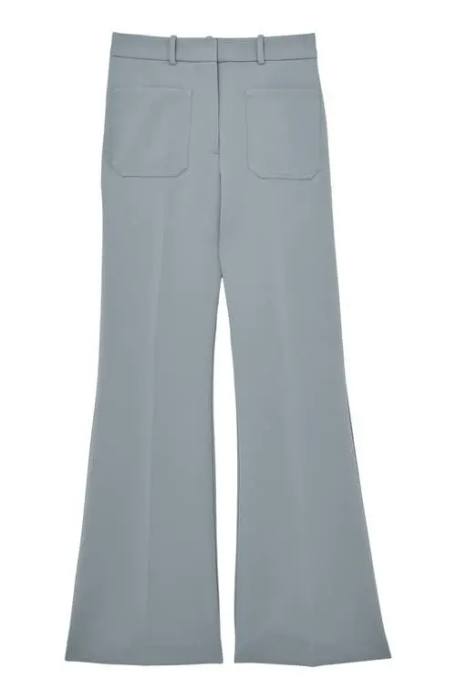 REISS Priya Patch Pocket Wide-leg Pants - Blue