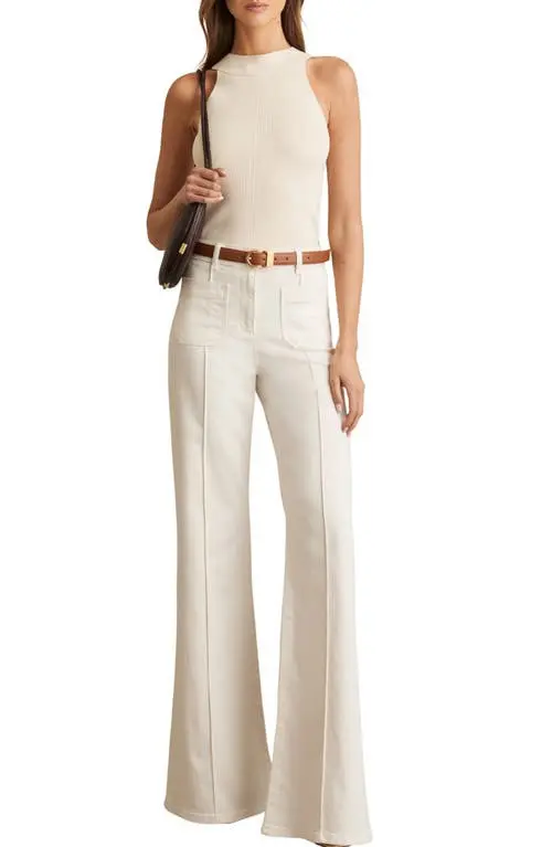REISS Sakura Flare Jeans - Ecru