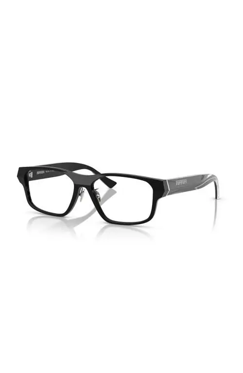 FERRARI 54mm Rectangle Optical Glasses - Black