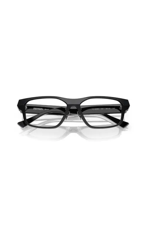 FERRARI 54mm Rectangle Optical Glasses - Black