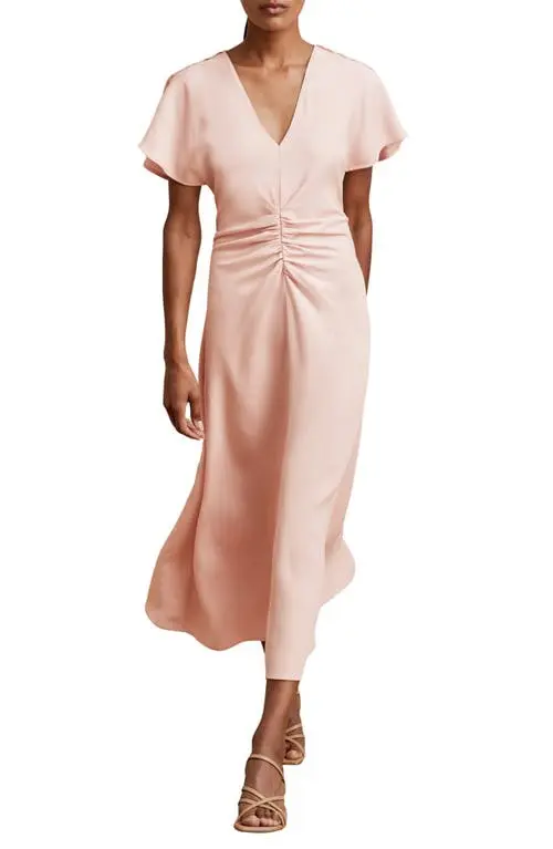 REISS Rowe Dolman Sleeve Jersey Midi Dress