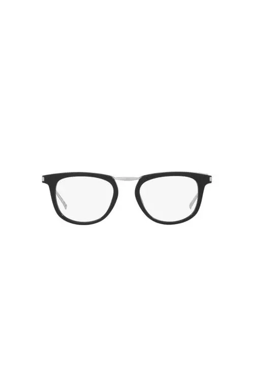 Saint Laurent 50mm Round Optical Glasses - Black