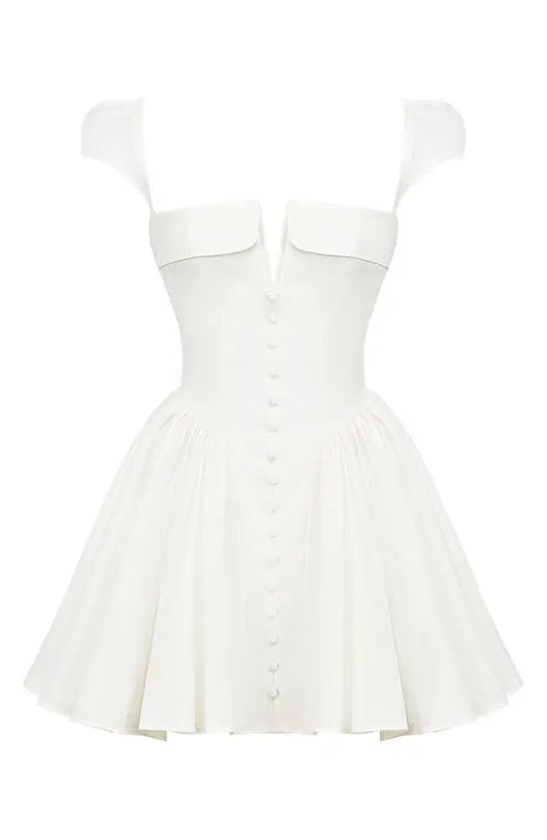 House Of Cb Florence Stretch Cotton Blend Cocktail Minidress