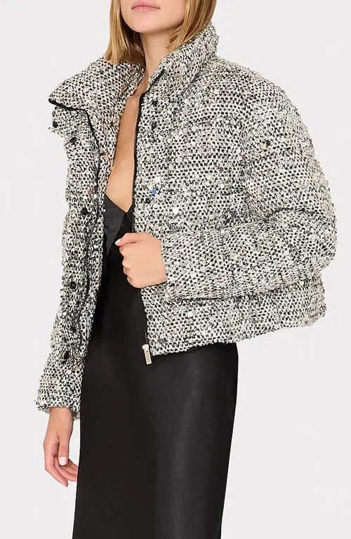 MILLY Hayes Sequin Tweed Jacket
