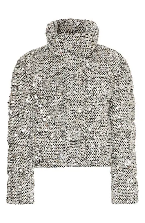 MILLY Hayes Sequin Tweed Jacket