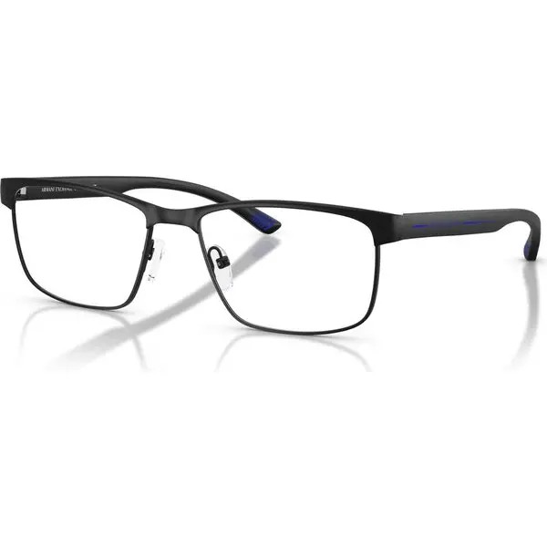 Armani Exchange 56mm Rectangle Optical Glasses - Black