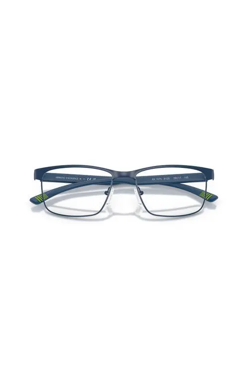 Armani Exchange 56mm Rectangle Optical Glasses - Blue