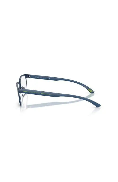 Armani Exchange Rectangle Full Rim Eyeglasses - Blue