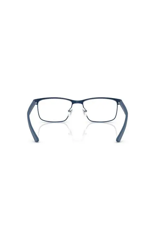 Armani Exchange Rectangle Full Rim Eyeglasses - Blue