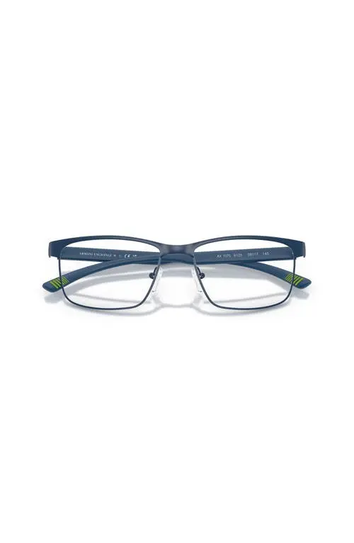 Armani Exchange Rectangle Full Rim Eyeglasses - Blue
