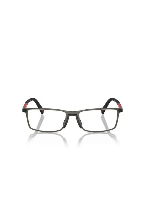 Prada Linea Rossa 53mm Rectangle Optical Glasses - Grey