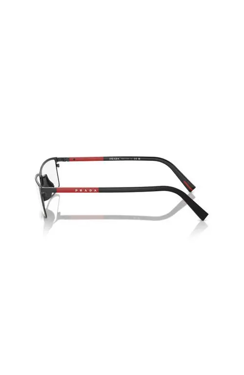 Prada Linea Rossa 53mm Rectangle Optical Glasses - Grey