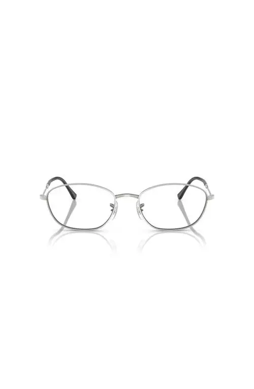 Ray-ban Irregular Metal Frame Eyeglasses - Silver
