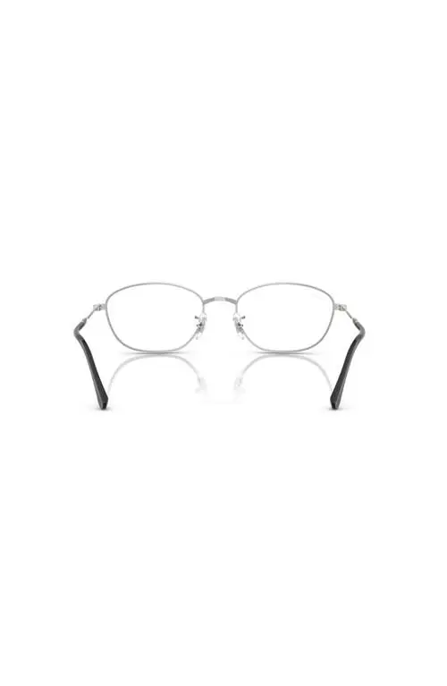 Ray-ban Irregular Metal Frame Eyeglasses - Silver
