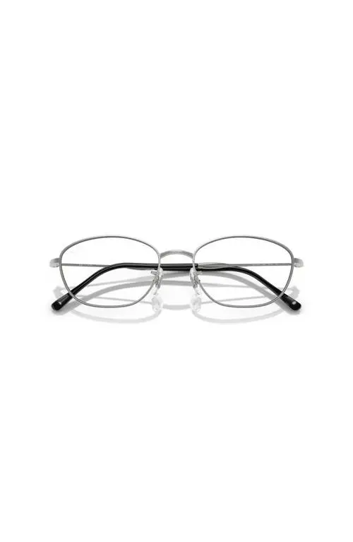 Ray-ban Irregular Metal Frame Eyeglasses - Silver