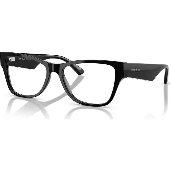 JIMMY CHOO 52mm Rectangle Optical Glasses - Black