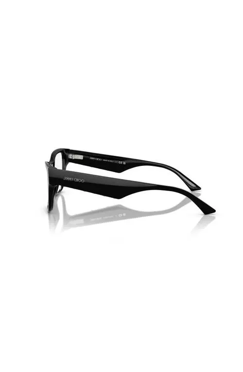 JIMMY CHOO 52mm Rectangle Optical Glasses - Black