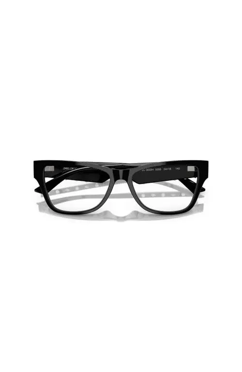 JIMMY CHOO 52mm Rectangle Optical Glasses - Black